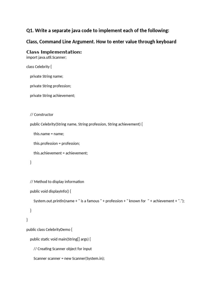 java internal lab | PDF