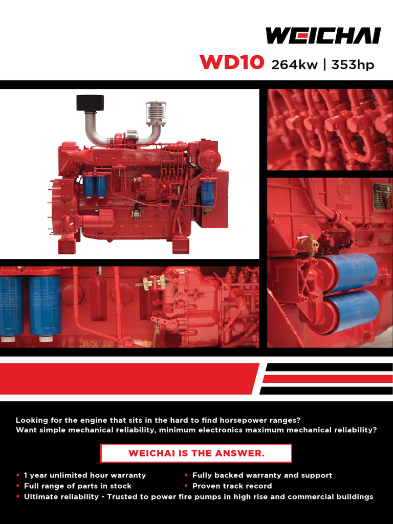 Weichai WD10 Spec Sheet | PDF
