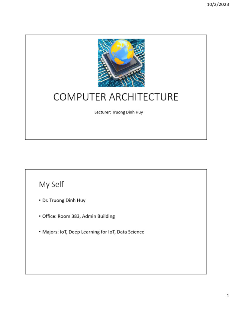 Chapter 1 Computer Architecture | PDF