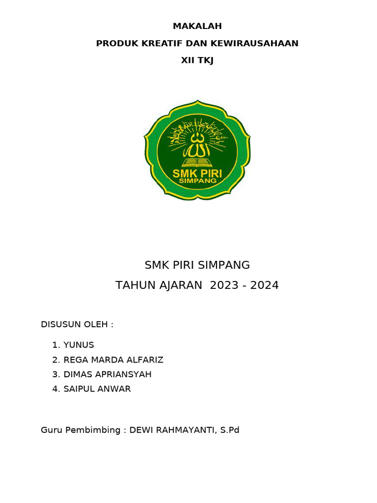 Cover SMK Piri | PDF