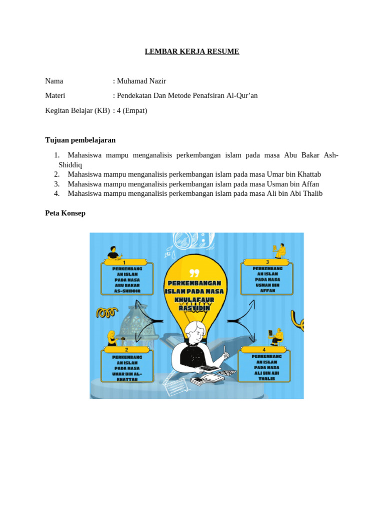 LEMBAR KERJA RESUME 6 KB 1 | PDF