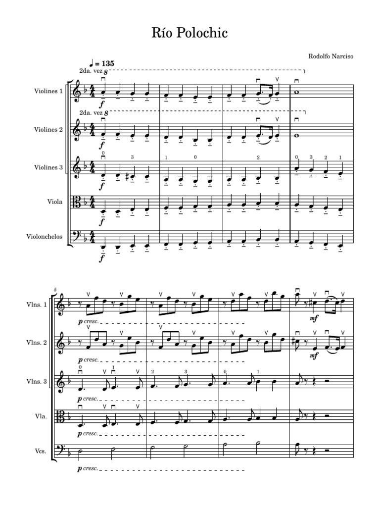 Río Polochic Score | PDF