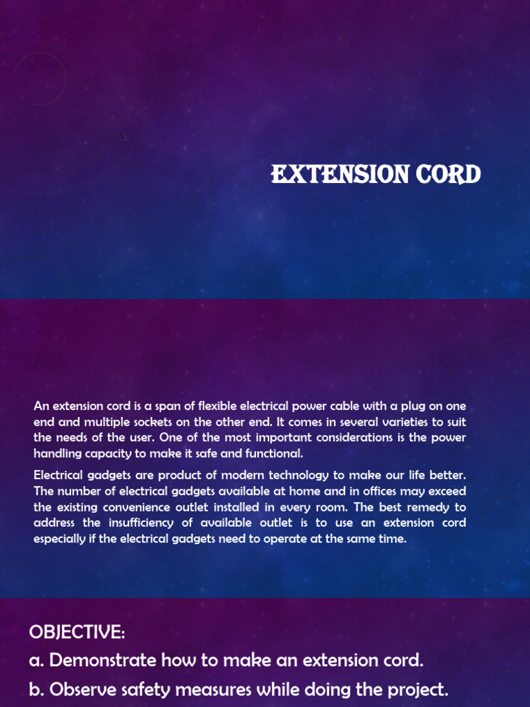 Extension Cord | PDF