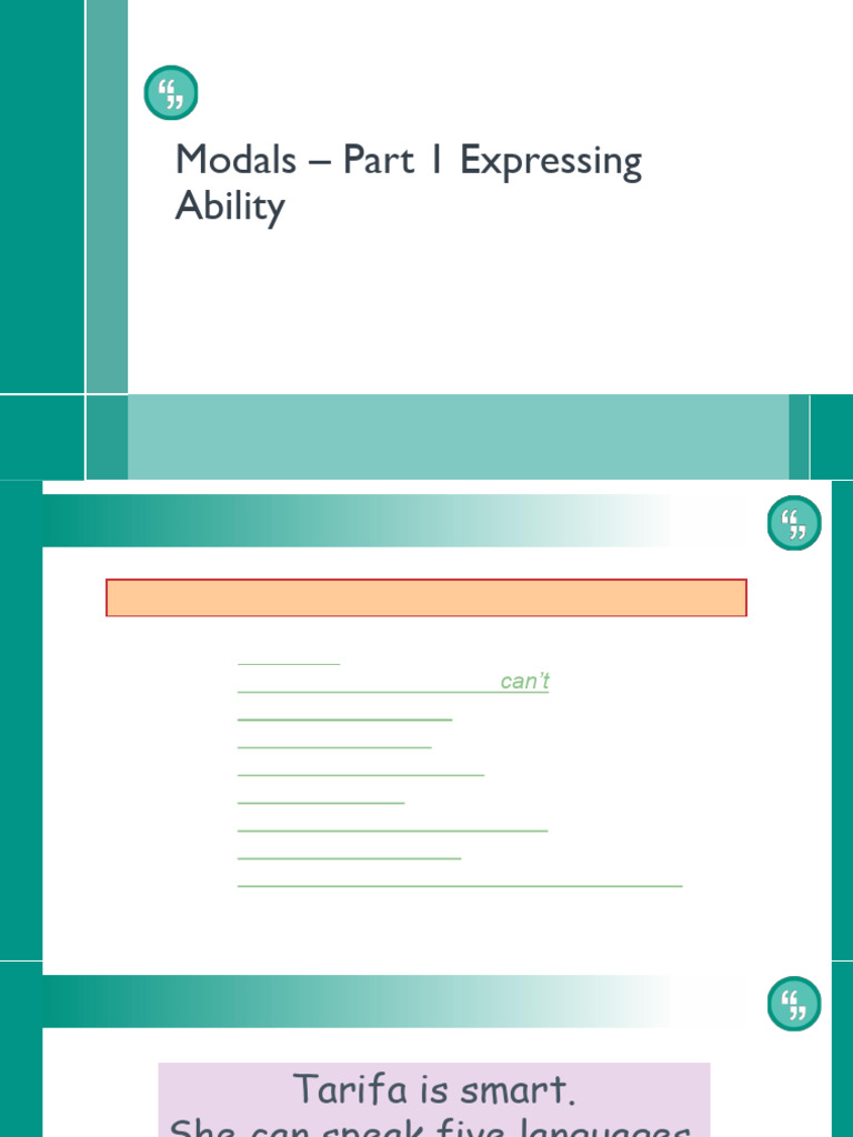 Learning - Modals - Part 1 | PDF | Languages | Foreign Language Studies