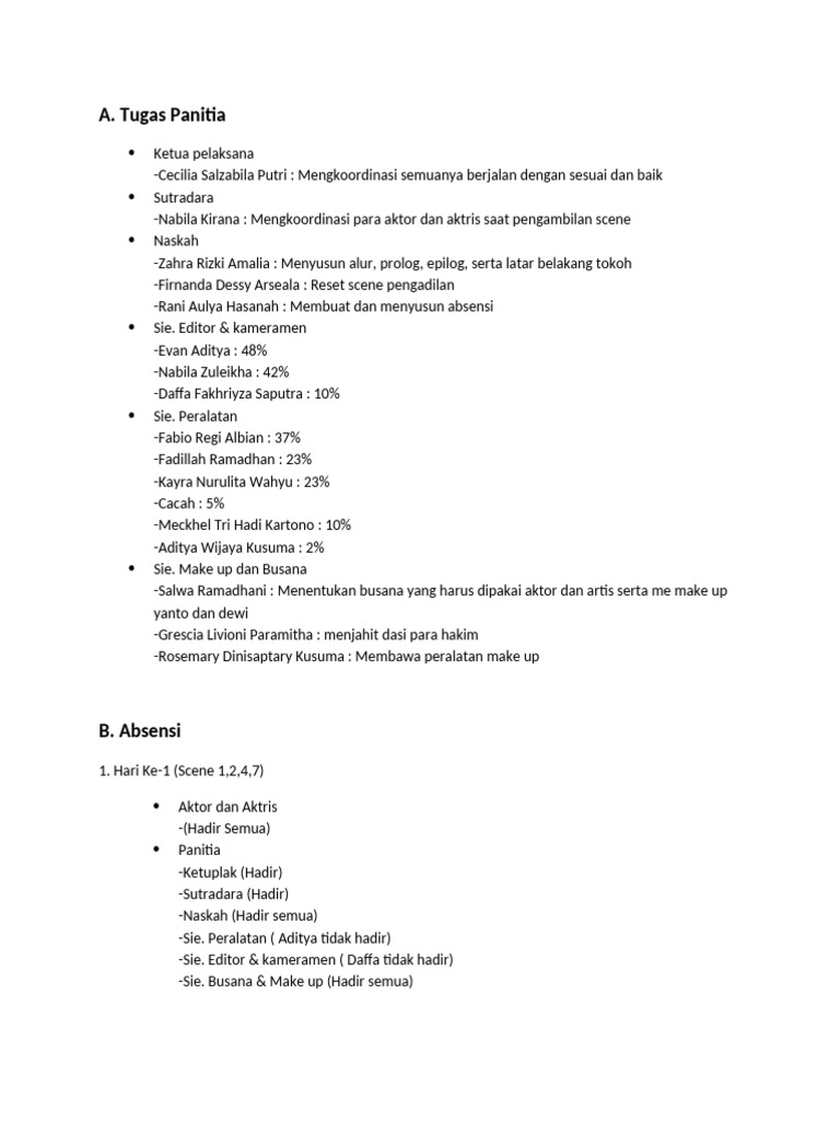 A. Tugas Panitia-WPS Office | PDF