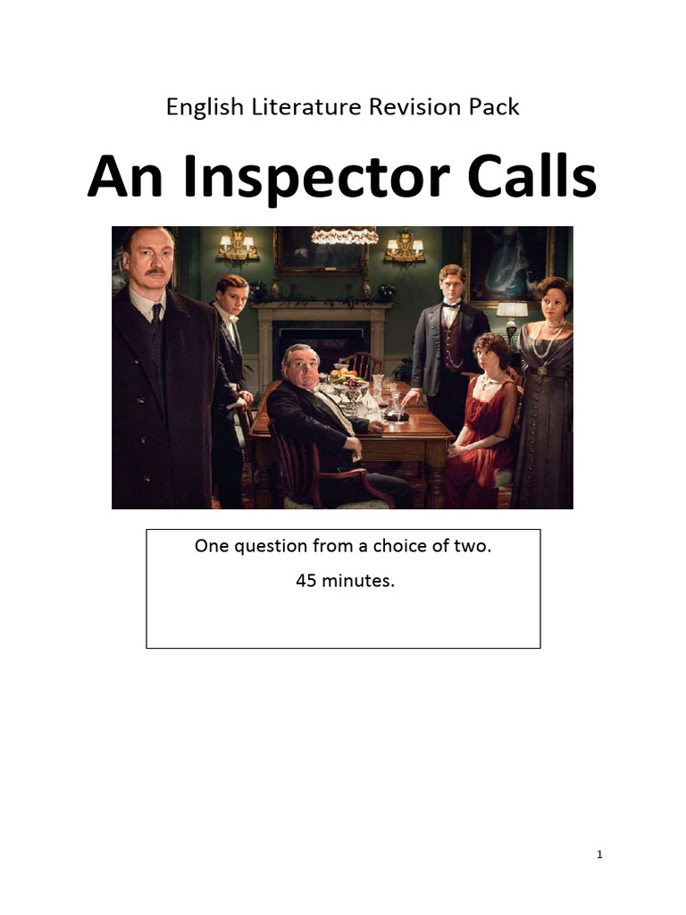 Website An Inspector Calls Revision Booklet | PDF