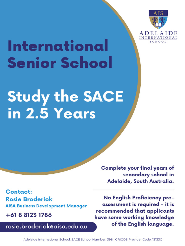 SACE 2.5 Year Flyer 1 | PDF