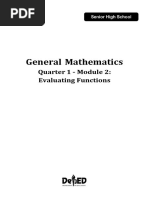 Gen-Math11 Q1 Mod2 Evaluating-Functions 08-08-2020 | PDF | Function (Mathematics) | Exponentiation