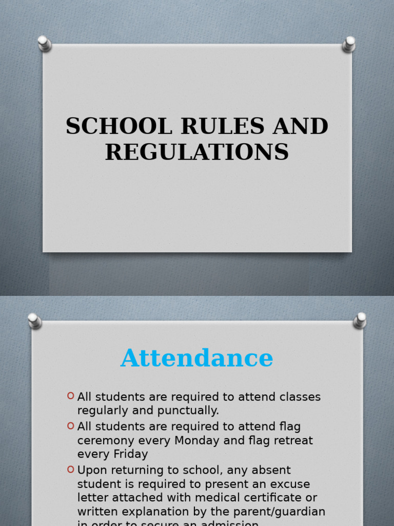 SCHOOL RULES AND REGULATIONS Lagro High | PDF