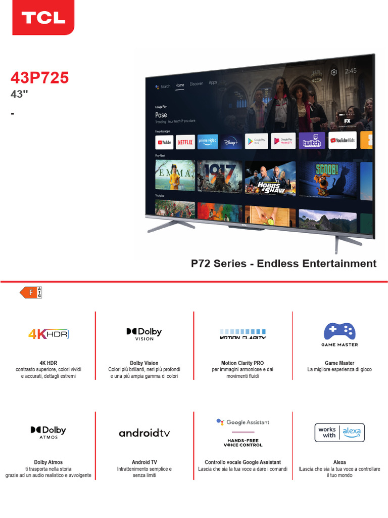 TCL 43P725 It | PDF