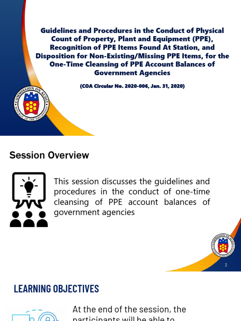 COA Circular 2020-006: PPE Cleansing Guide | PDF | Depreciation ...