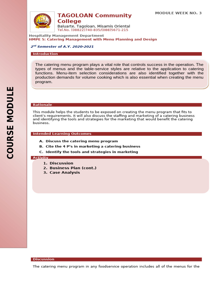 HMPE 5 Module 3 Final | PDF