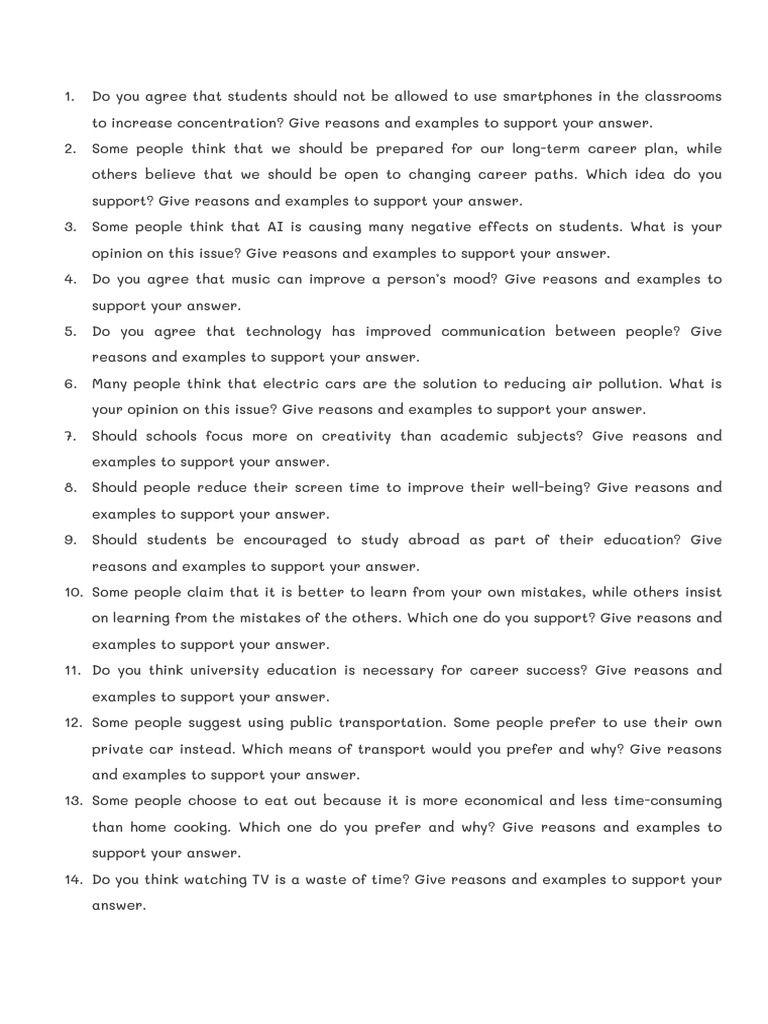 Speaking Topics | PDF