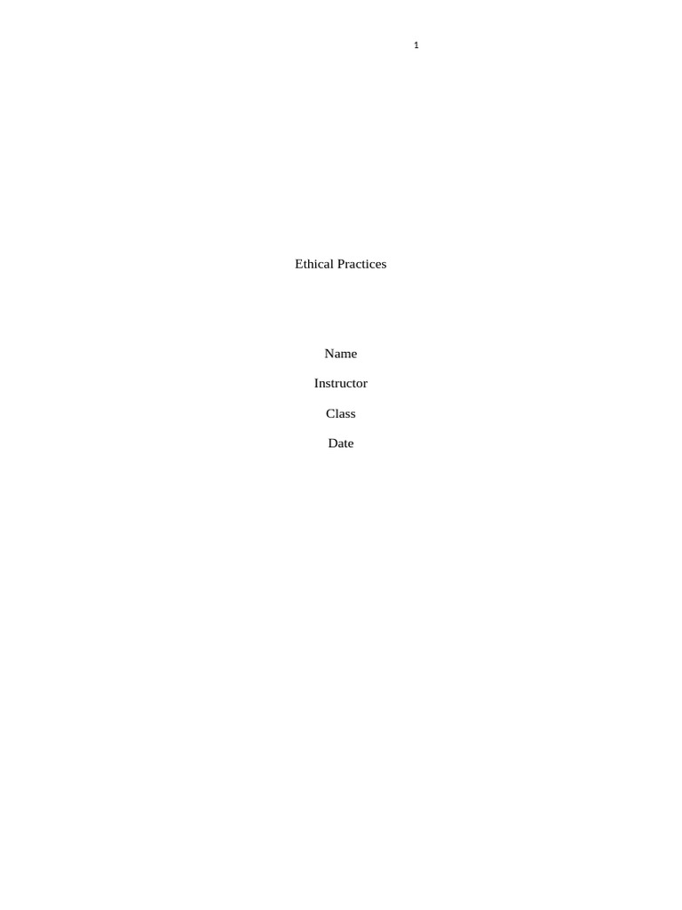 3CO03 Task 1 Ethical Practices | PDF