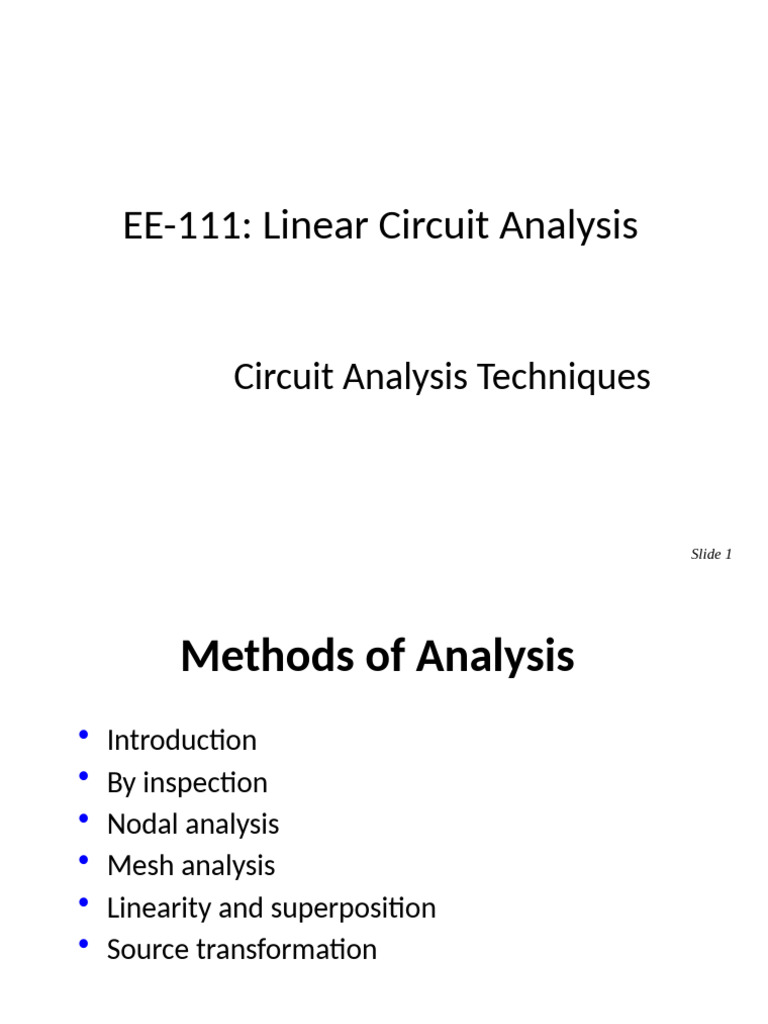 04 - Circuit Analysis Techniques | PDF 04 - Circuit Analysis Techniques | PDF