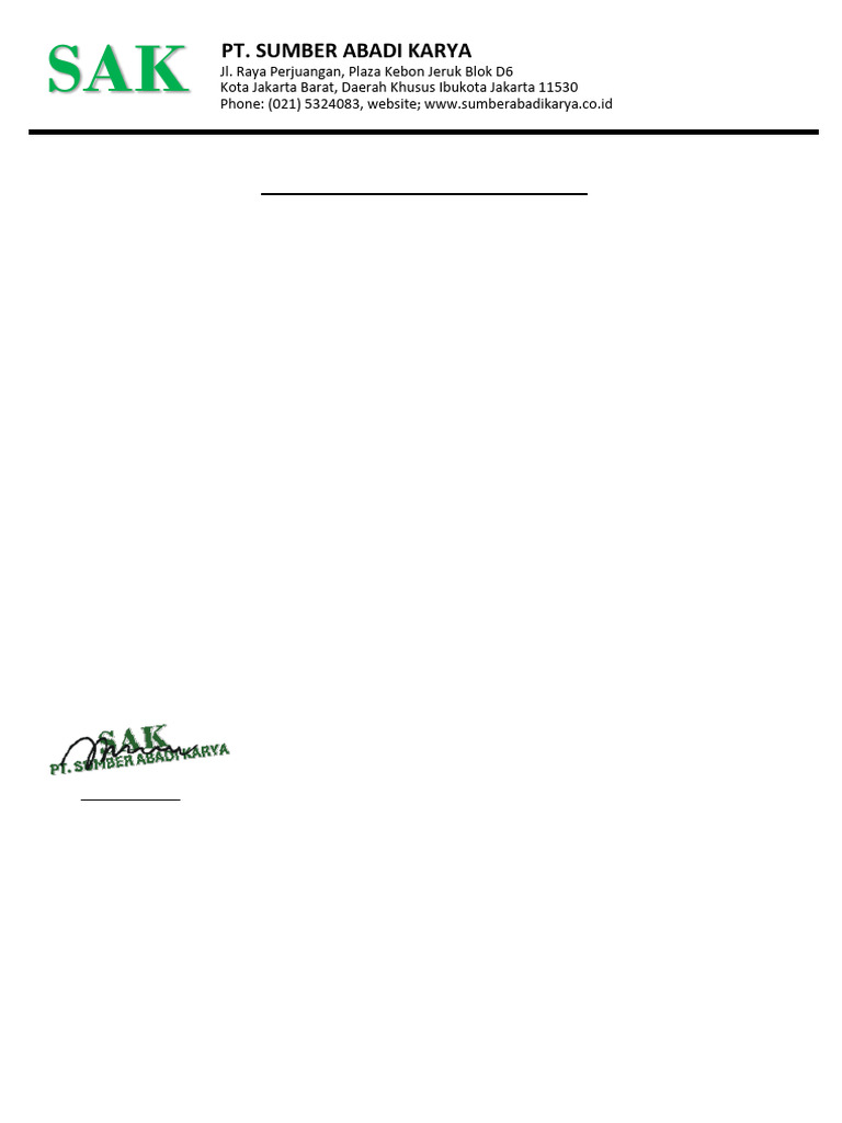 PT. Sumber Abadi Karya dan Foresight Global | PDF
