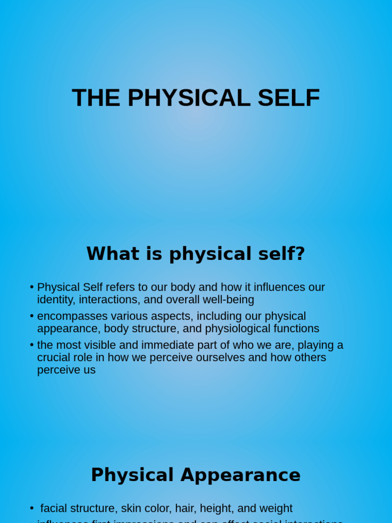 THE PHYSICAL SELF | PDF