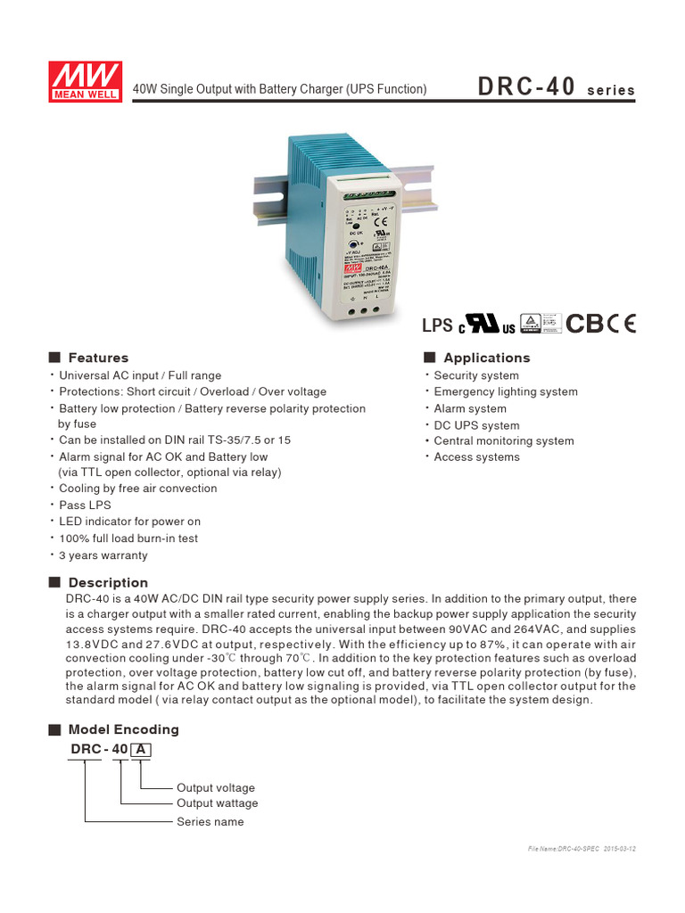 DRC 40 Spec | PDF