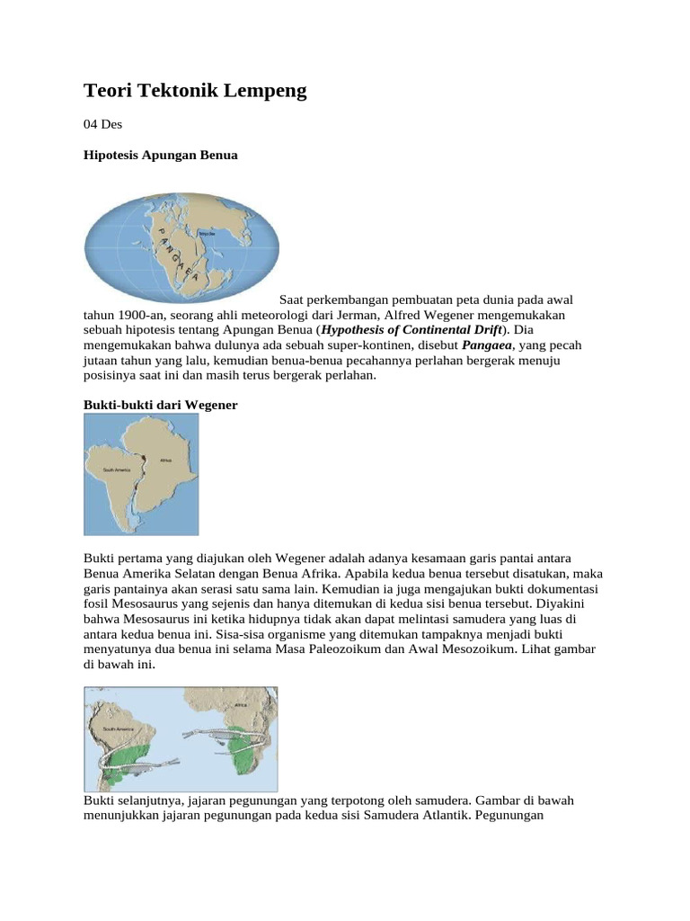Teori Tektonik Lempeng | PDF