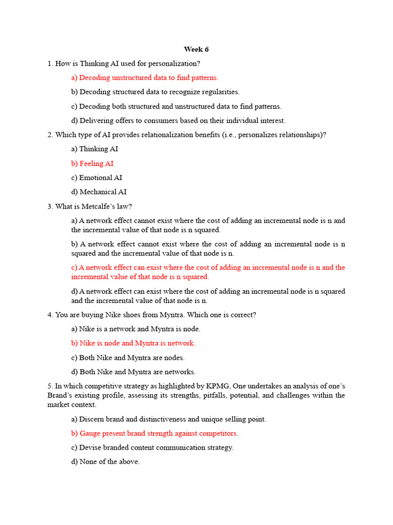 Week 6 assignment 6 | PDF