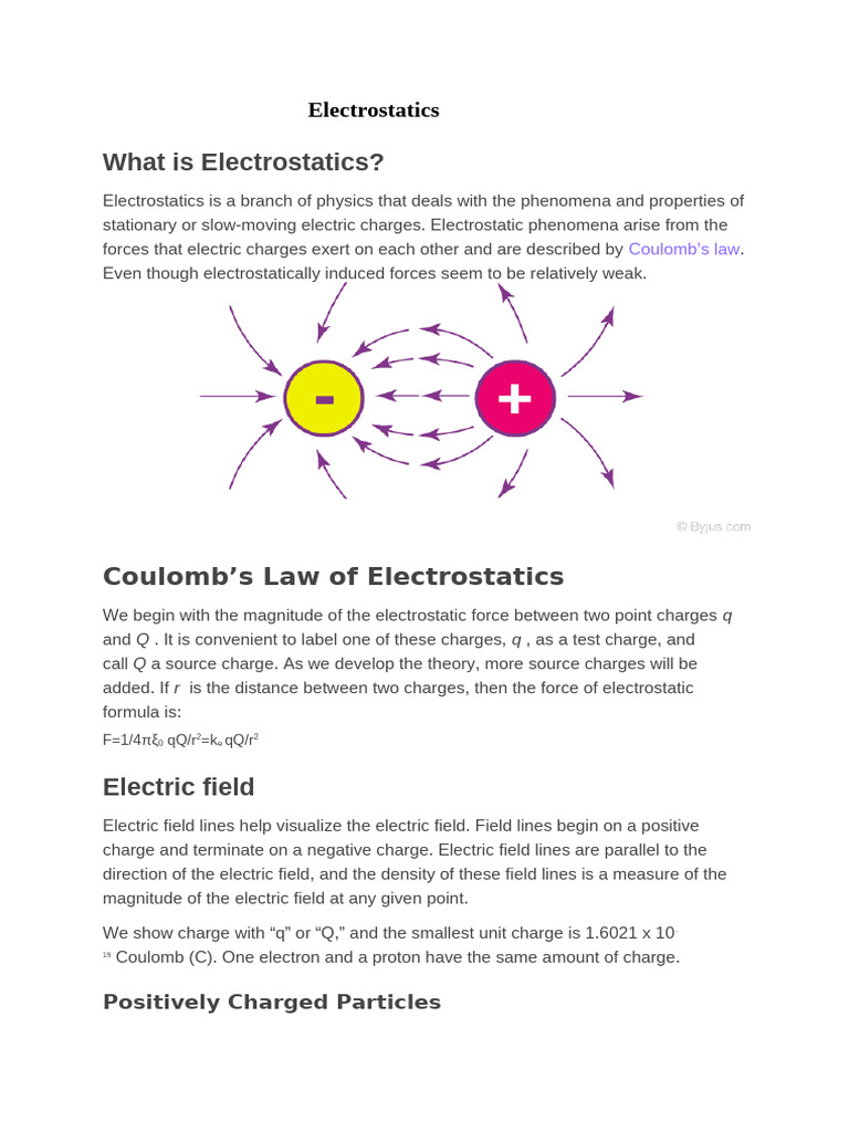 Electrostatics | PDF