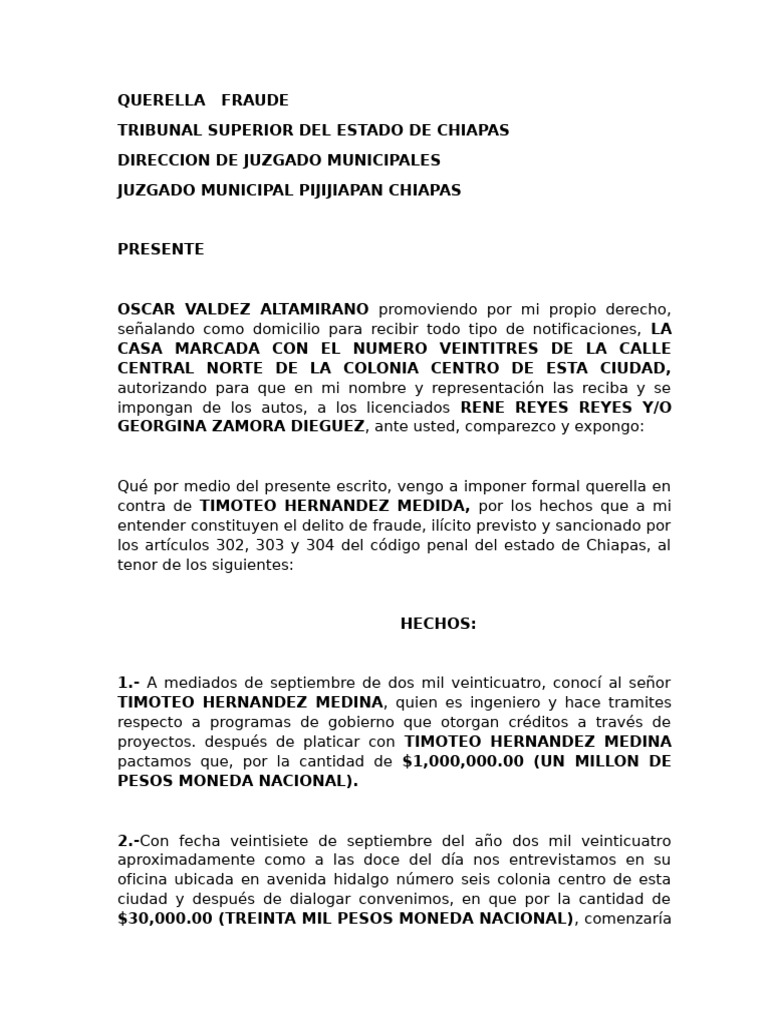 Querella Fraude 3 | PDF