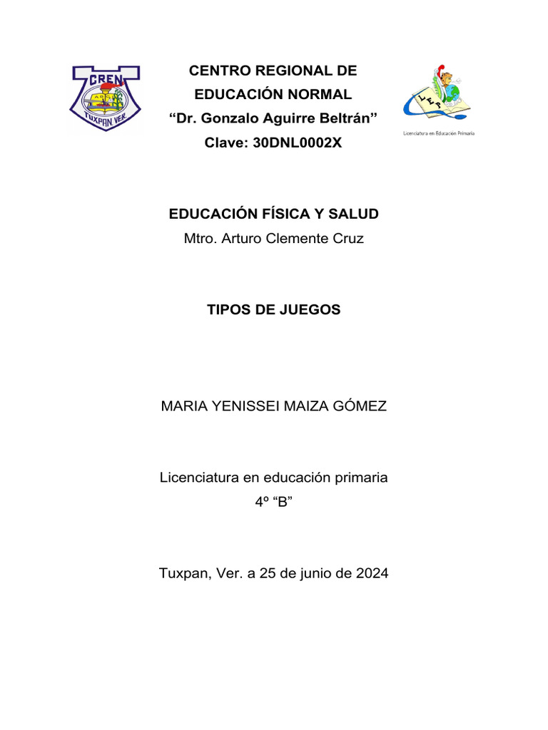 Tipos De Juego Pdf