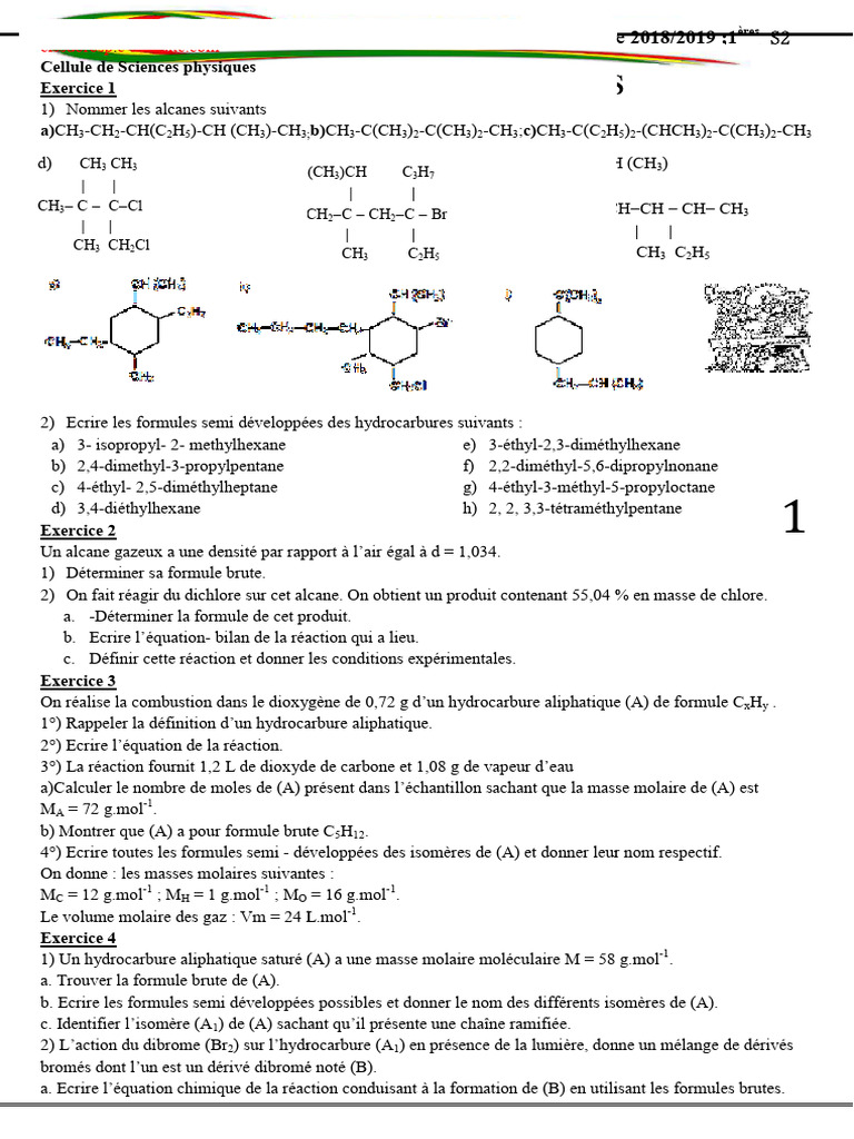 Les Alcanes 1 | PDF