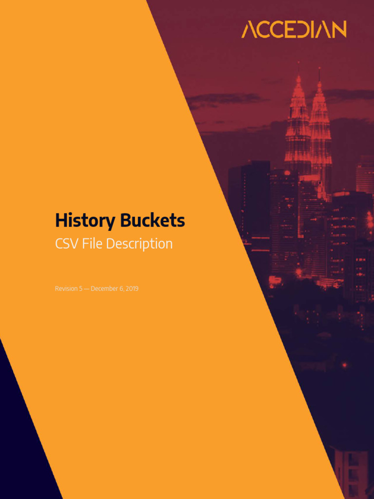 History Buckets CSV File Description | PDF History Buckets CSV File Description | PDF
