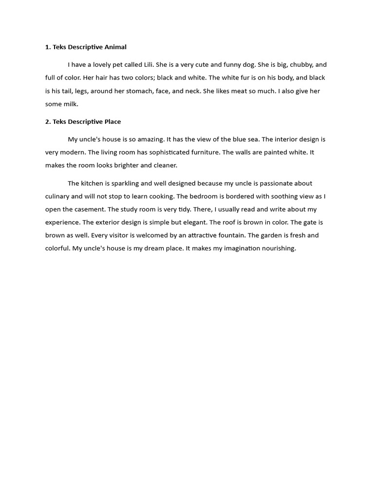 Teks Descriptive Animal | PDF