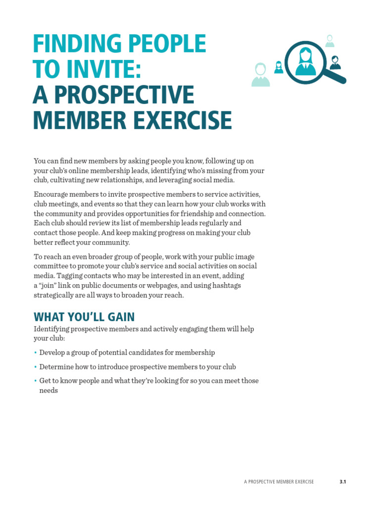 801C Prospective Member Exercise en | PDF | Social Psychology | Career ...