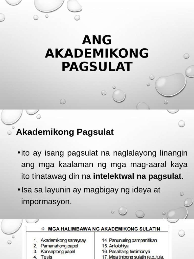 Ang Akademikong Pagsulat | PDF