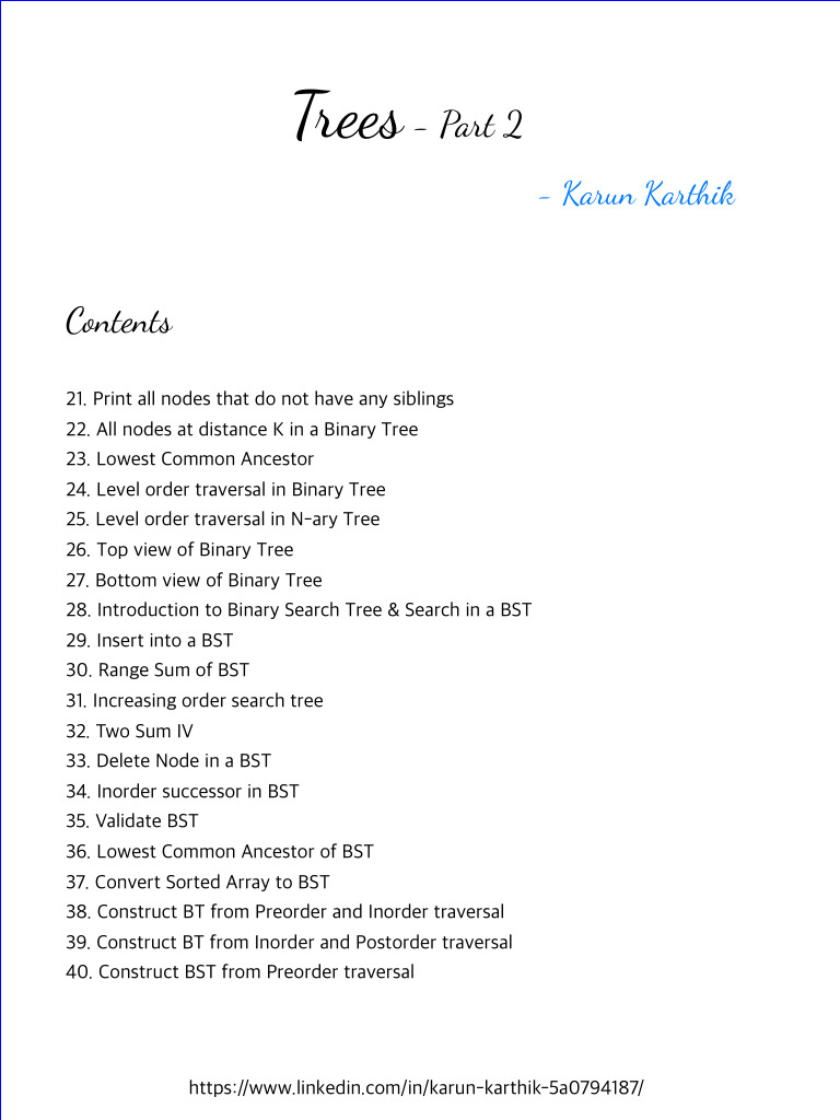 Trees Notes Part 2 Notes | PDF