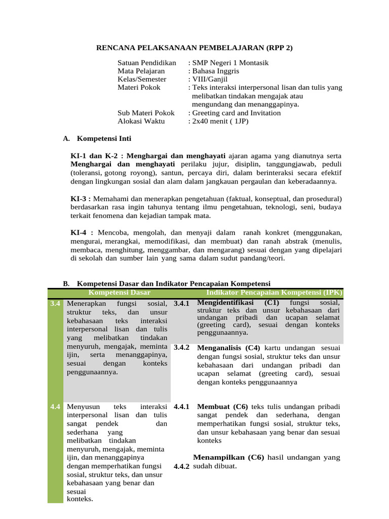 RPP K 13 Invitation Fix | PDF