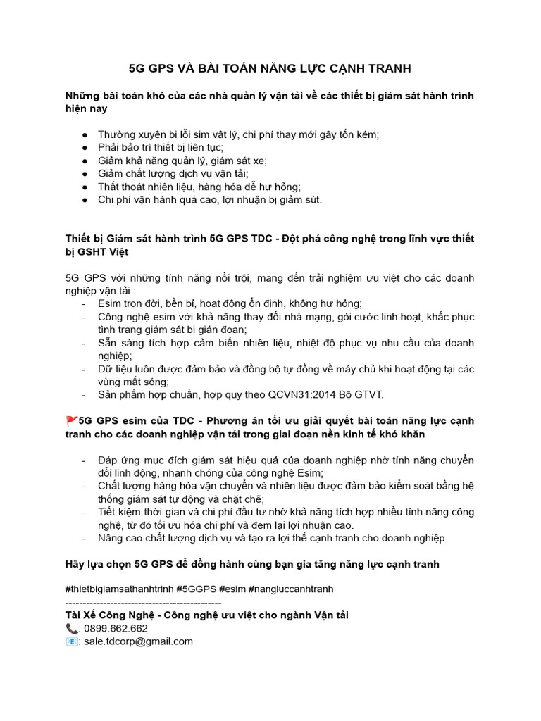 5G GPS Và Bài Toán Năng L C C NH Tranh | PDF