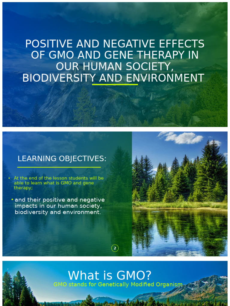 Positive and Negative Effects of Gmo and Gene | PDF