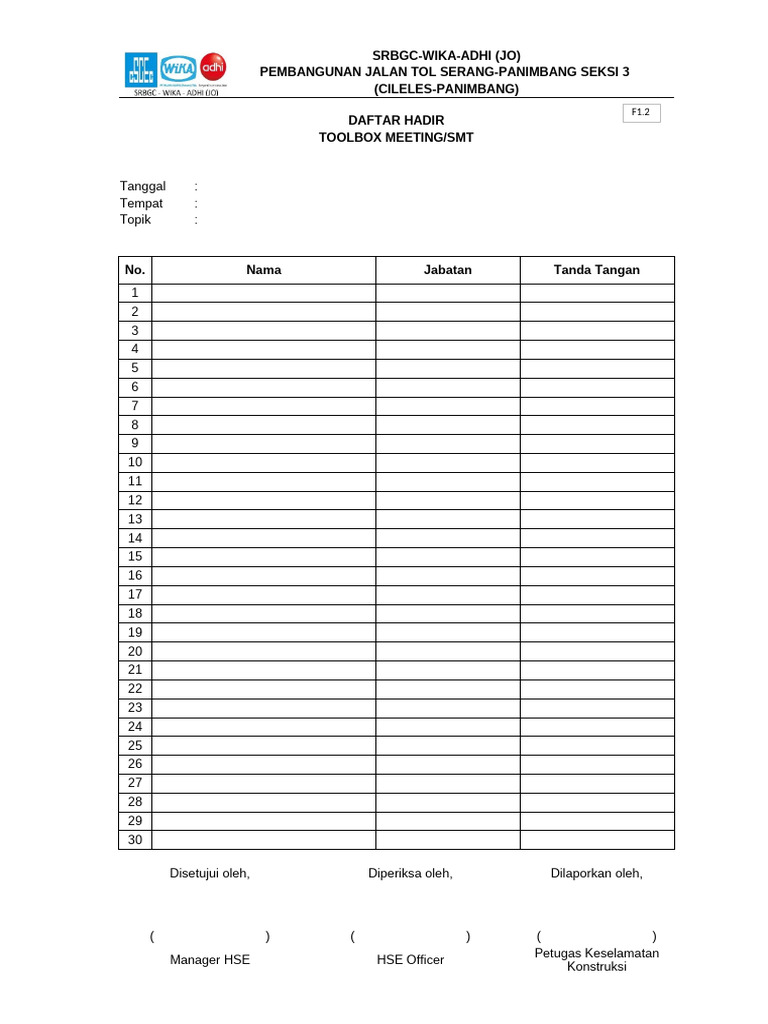 Form Laporan Harian | PDF