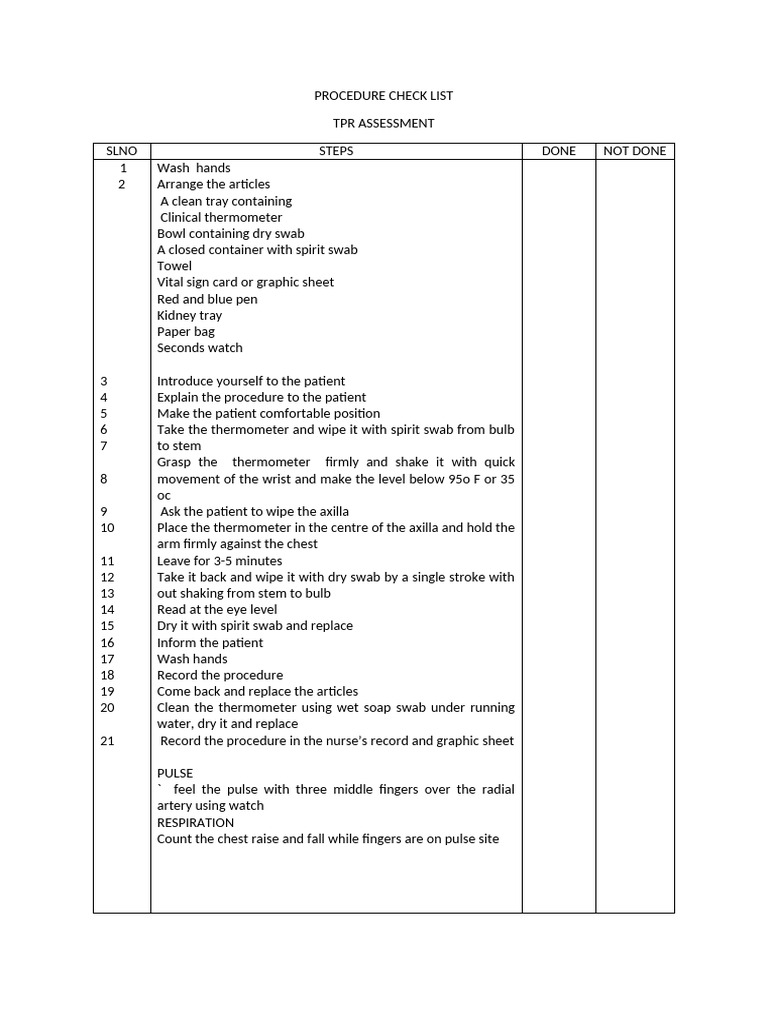 TPR Procedure | PDF