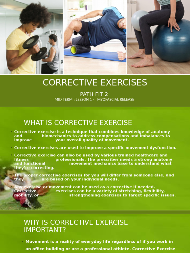 Corrective Exercises Lesson 1 | PDF