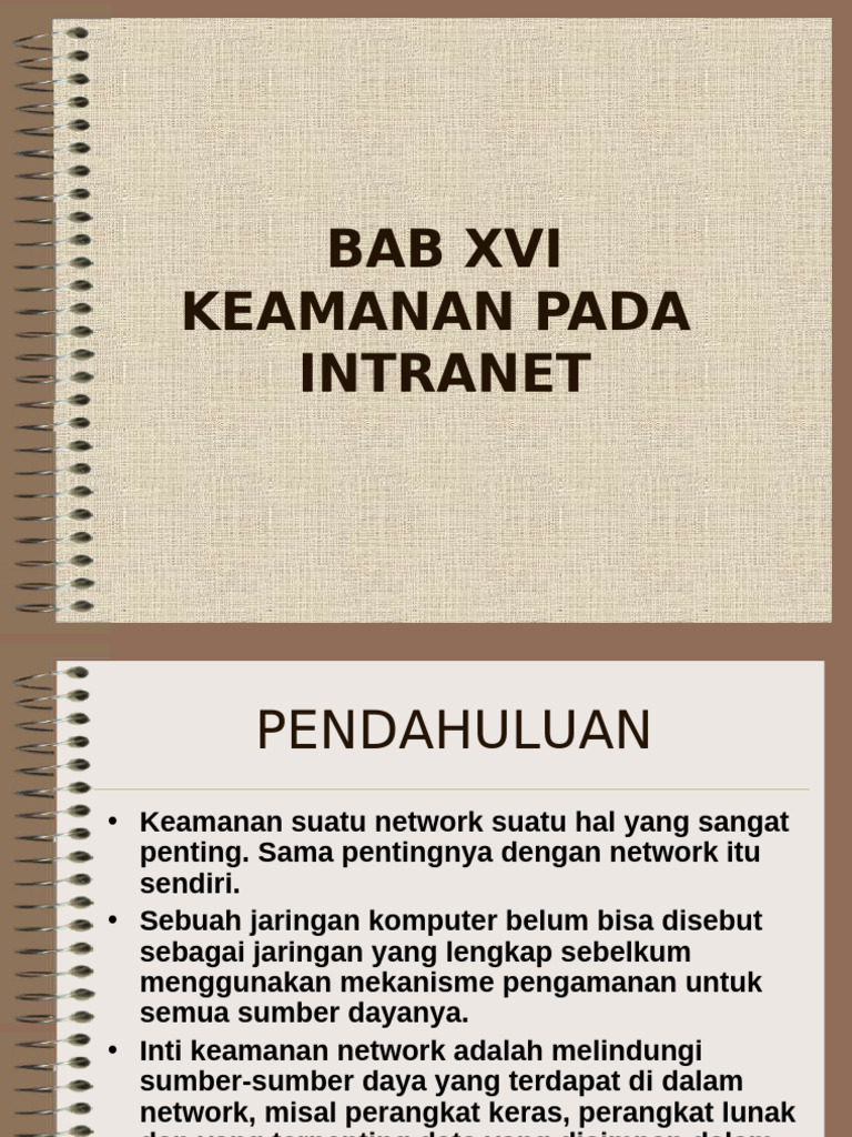 Handout 16 Pti - Keamanan Pada Intranet | PDF