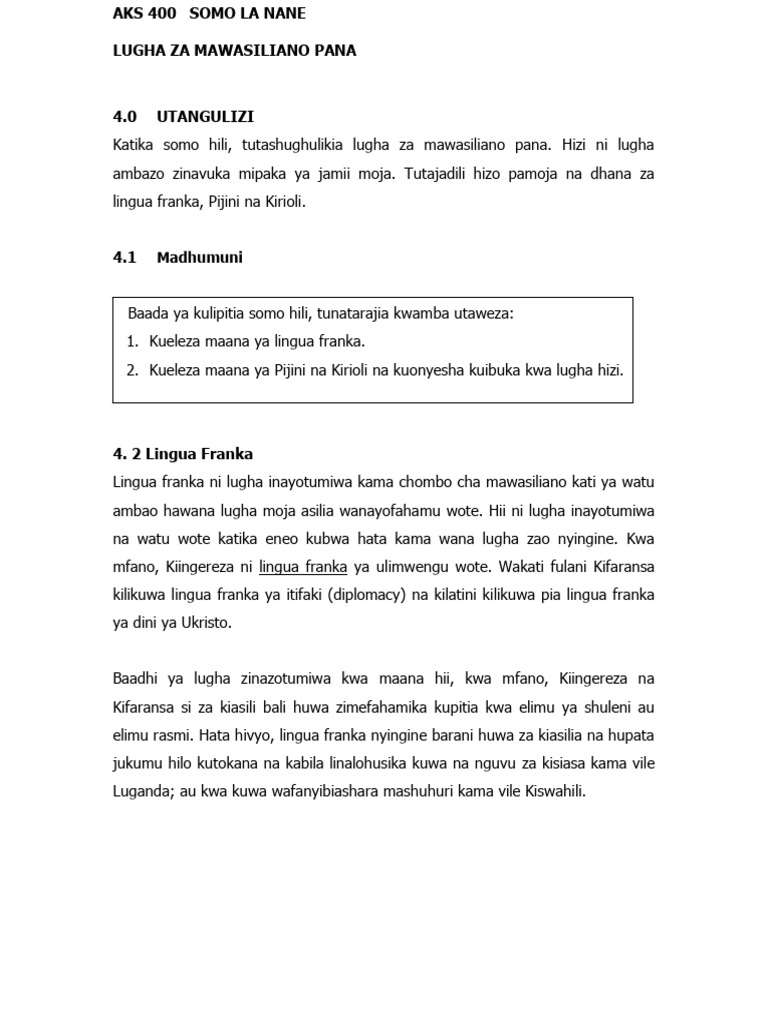 Aks 400 Somo La Nane | PDF