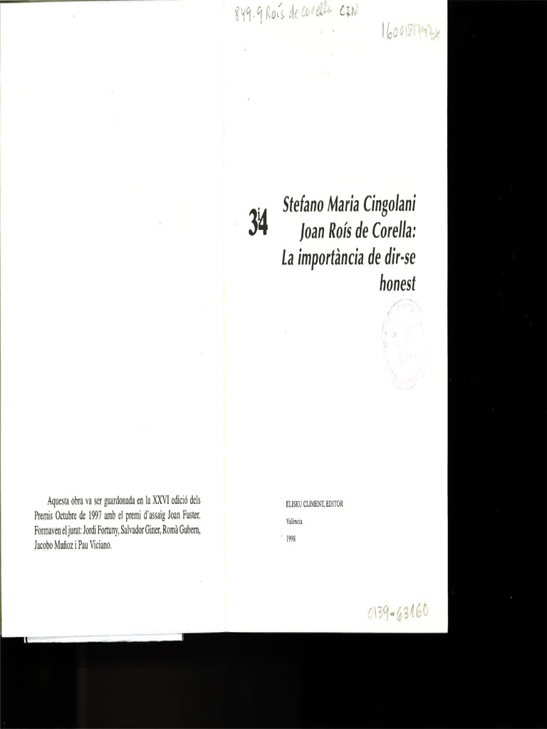 Cingolani Corella Importància Dir Se Honest | PDF