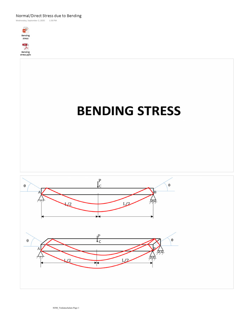 11. Normal stress due to bending | PDF