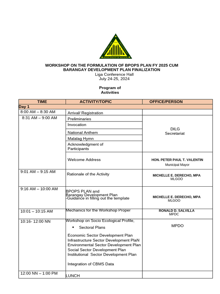 BDP Program Flow | PDF