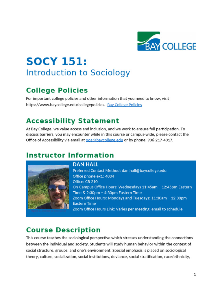 2324-2 SOCY 151 01B 10 Hall | PDF