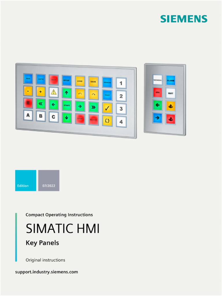 Hmi Key Panels Compact Operating Instructions en-US | PDF