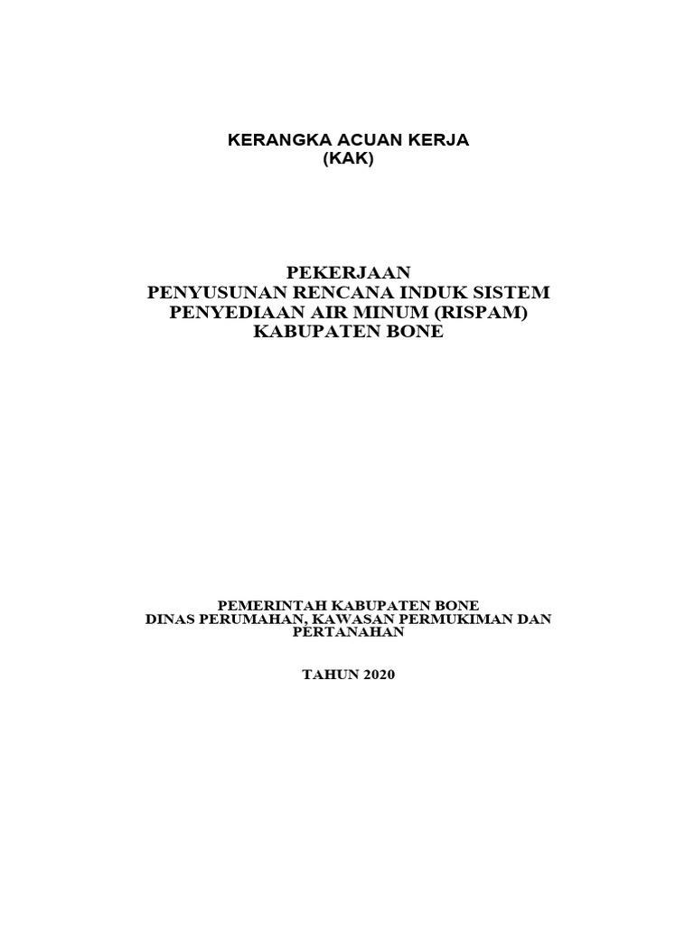 KAKPenyusunan RISPAM Bone Revisi ULP | PDF