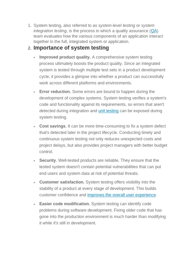 System Testing | PDF