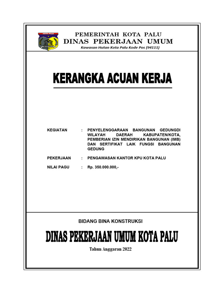 KAK Pengawasan KPU | PDF