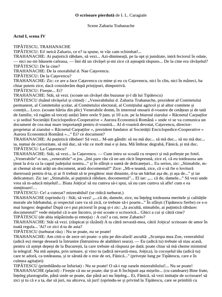 Scene Trahanache | PDF